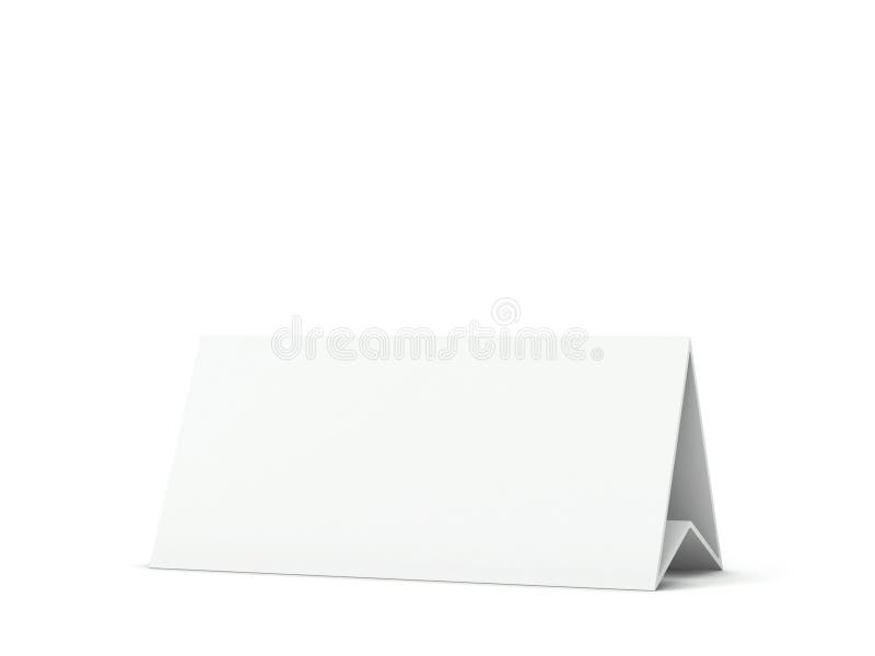 Blank Table Tent Card Mockup Stock Illustration - Illustration of ...