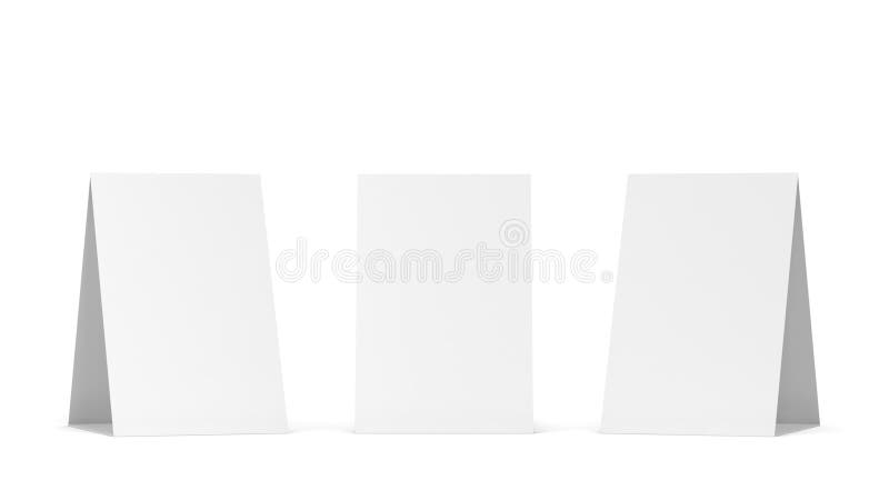 Blank Table Tent Card Mockup Stock Illustration - Illustration of ...