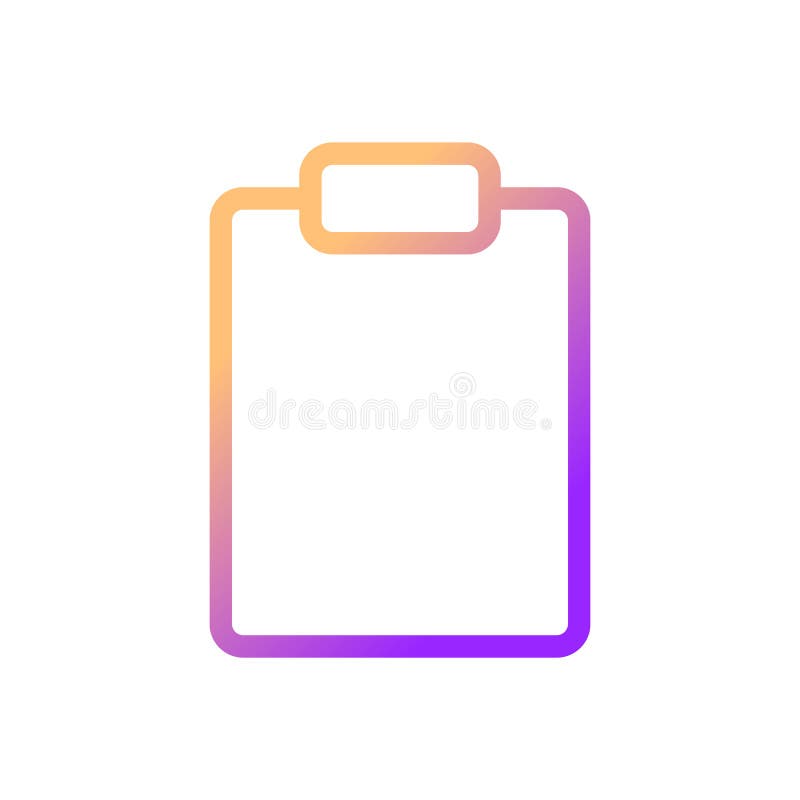 Blank Tablet Pixel Perfect Gradient Linear Ui Icon Stock Vector ...