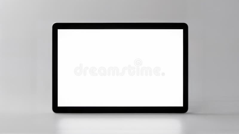 Blank Tablet Screen Isolated on White Background Stock Image - Image of ...