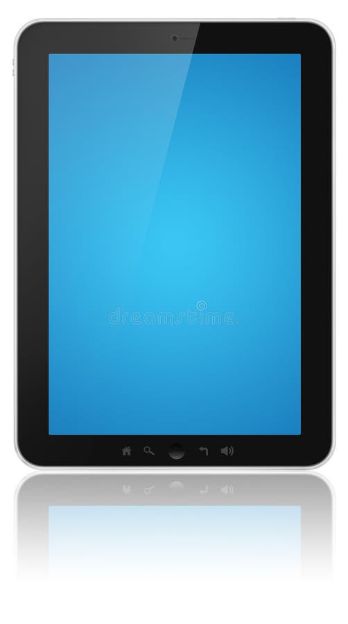 Blank Tablet Screen Isolated on White Stock Photo - Image of business ...