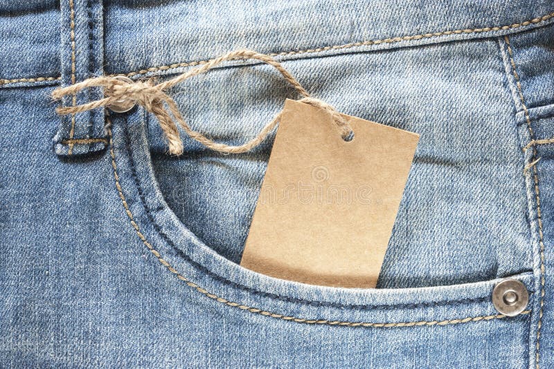 Blank tag on jeans stock image. Image of business, recycling - 82129865