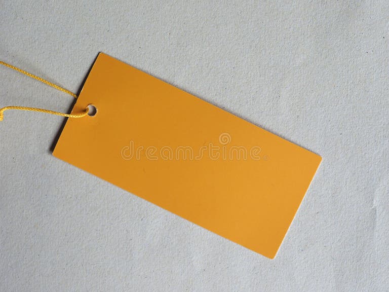 Blank tag label stock photo. Image of yellow, copy, label - 204700598