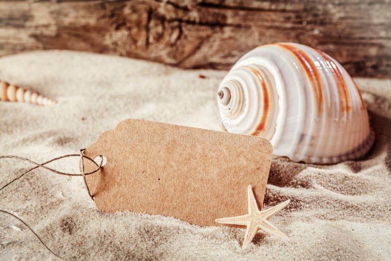 Blank Tag in the Sandy Beach Ahead Old Ship Stock Photo - Image of ...