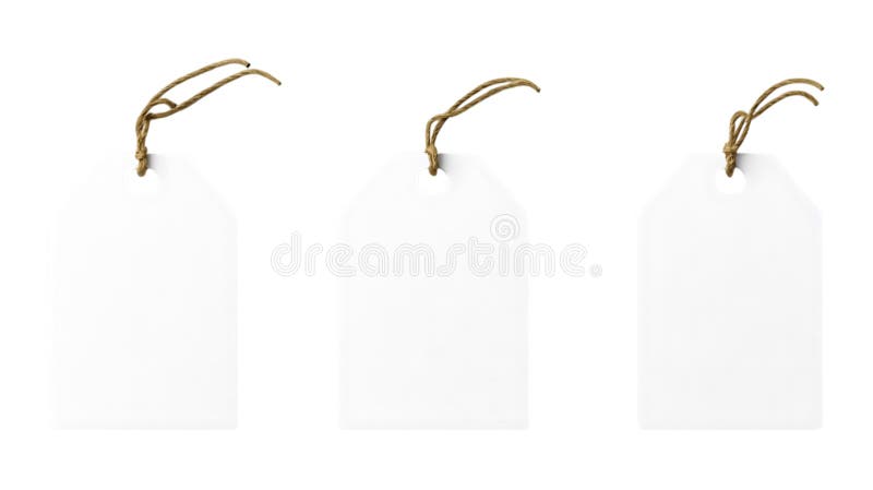 Blank Tag Set of Three Different Poses on Transparent Background for ...