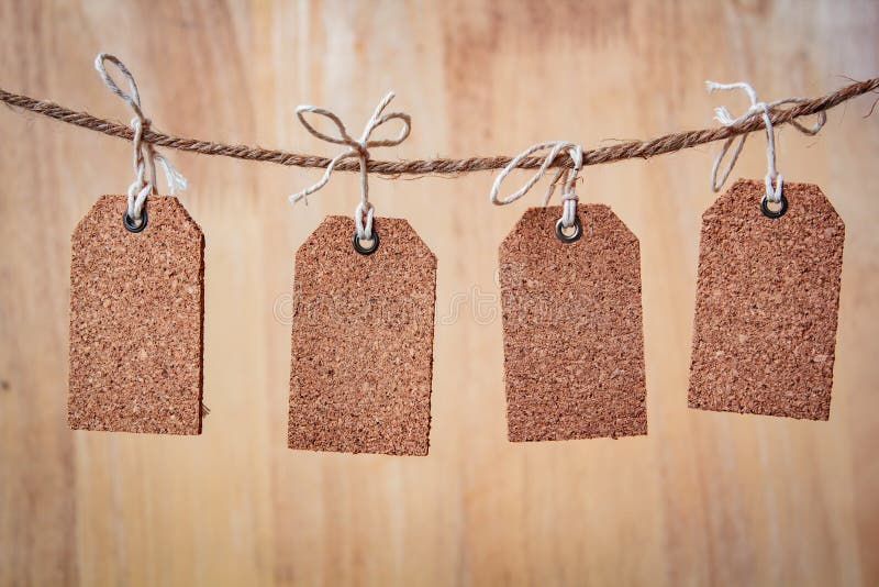 Blank Tag with String, Price Tag, Gift Tag. Stock Photo - Image of ...