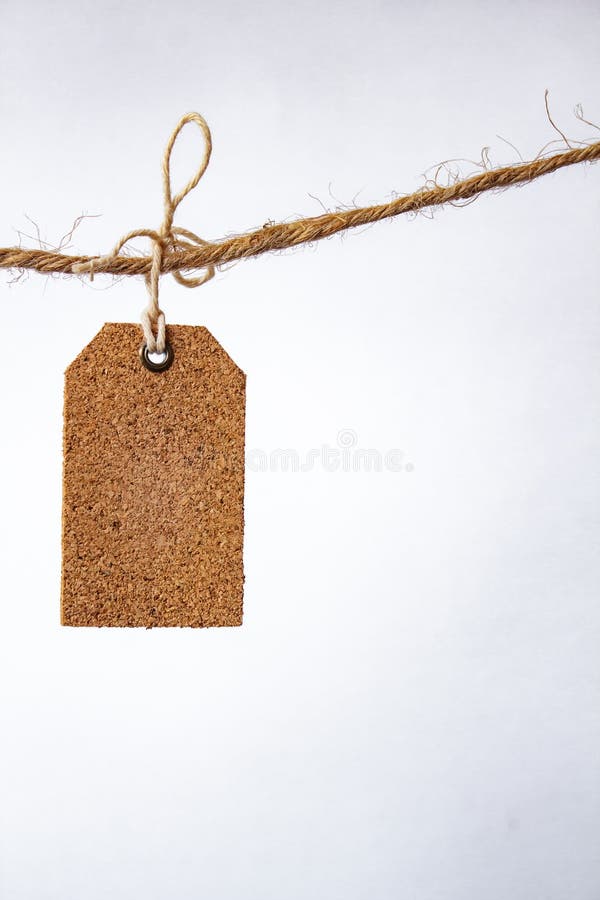 Blank Tag with String, Price Tag, Gift Tag. Stock Image - Image of ...
