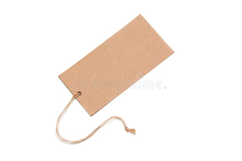 Brown paper and tag stock photo. Image of postage, label - 7674500