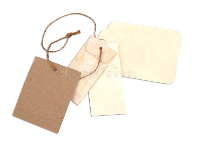 Blank Tag Tied with Brown String Stock Image - Image of pricing ...
