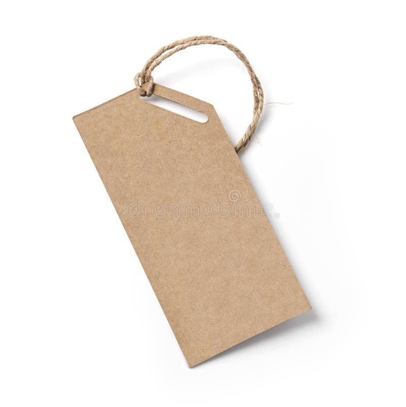 Blank Tag Tied with String. Stock Photo - Image of packaging, brown ...