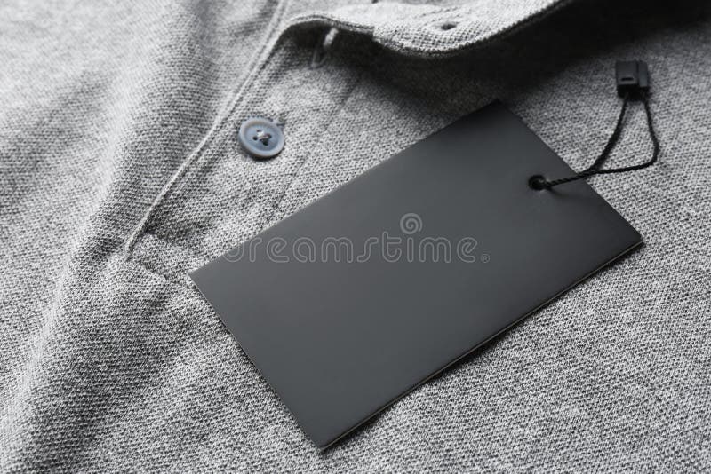 Blank Tag on Tshirt, Closeup View. Space for Text Editorial Photo ...