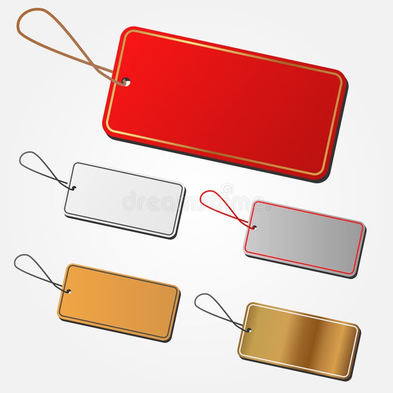 Blank Tags Illustration stock vector. Illustration of label - 48221589