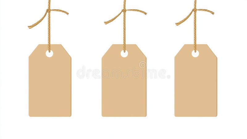 Blank Tags on Strings Ready for Customization in Product Displays and ...