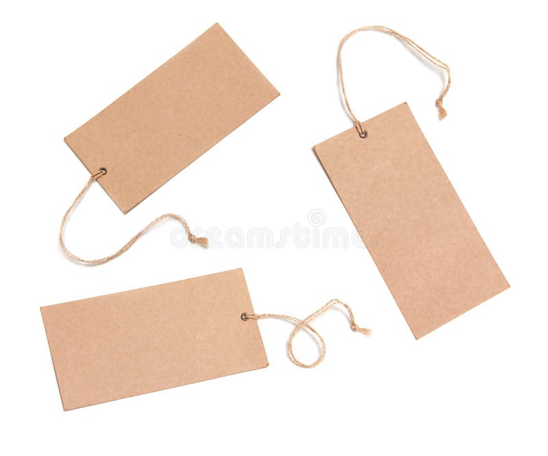 Blank tag tied with string stock photo. Image of price - 21666328