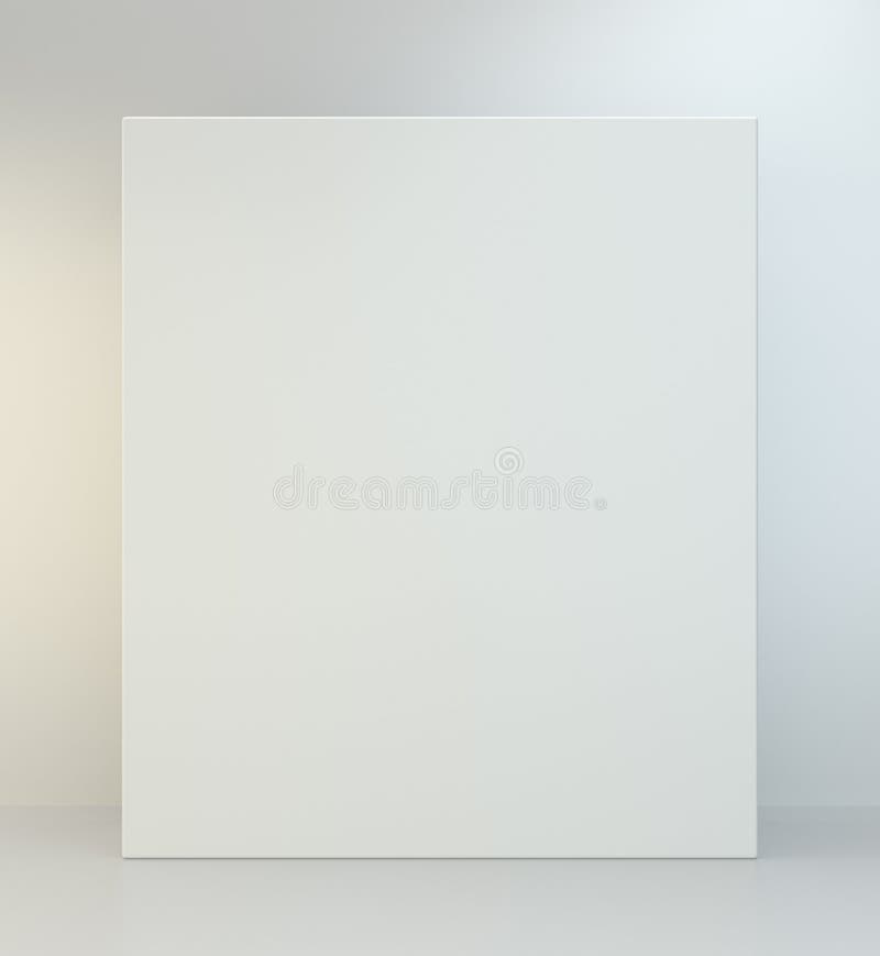 Blank Tall Box. 3d Illustration on Studio Background. 3D Illustration ...