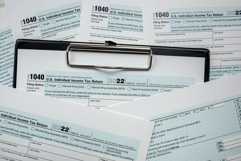 Blank of 1040 Tax Form, Closeup. Accounting Concept Editorial ...