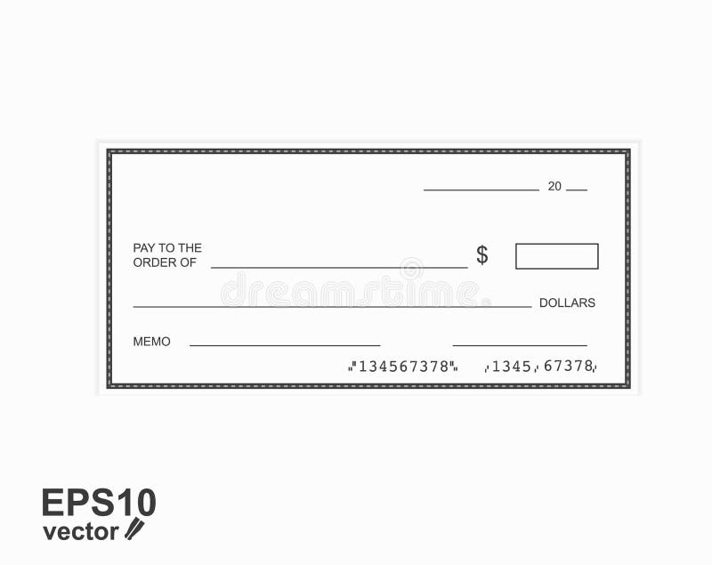 Blank Personal Check Stock Illustrations – 1,754 Blank Personal Check ...