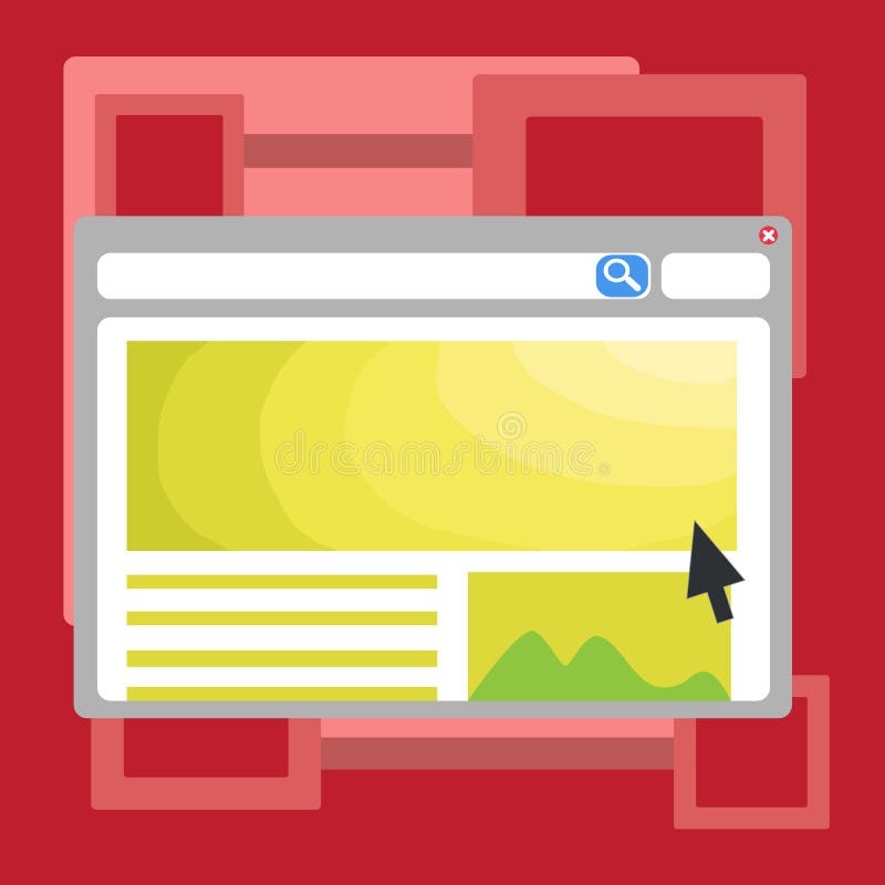 Blank Template of Colorful Website Page Layout Design. Illustration of ...