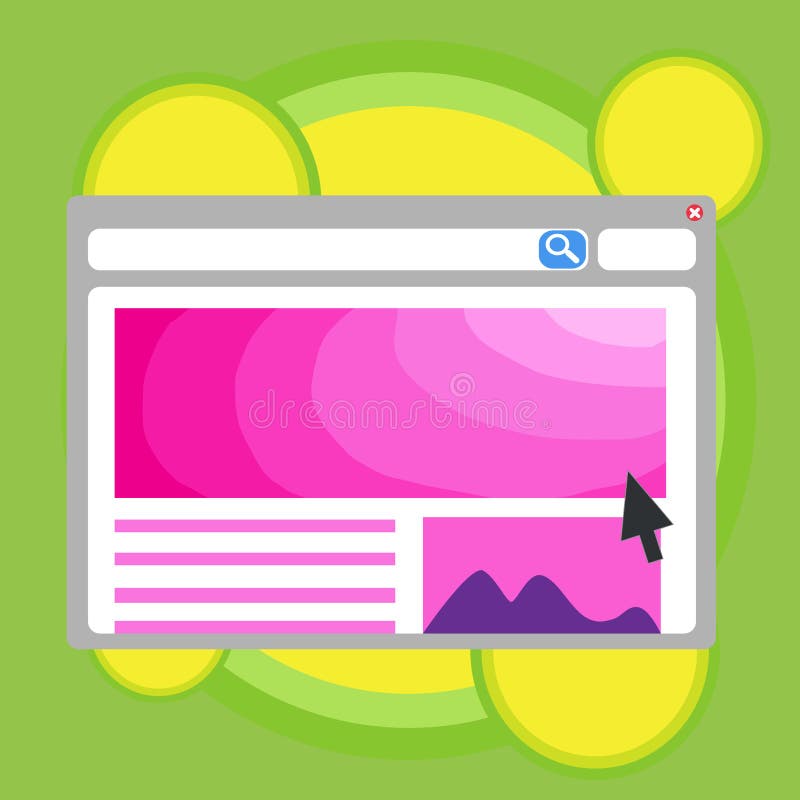 Blank Template of Colorful Website Page Layout Design. Illustration of ...