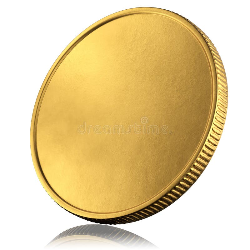 Blank Template for Gold Coin or Medal with Metallic Texture. the Coin ...