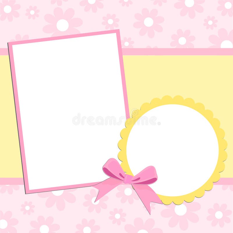 Blank Template for Greetings Card Stock Vector - Illustration of ...