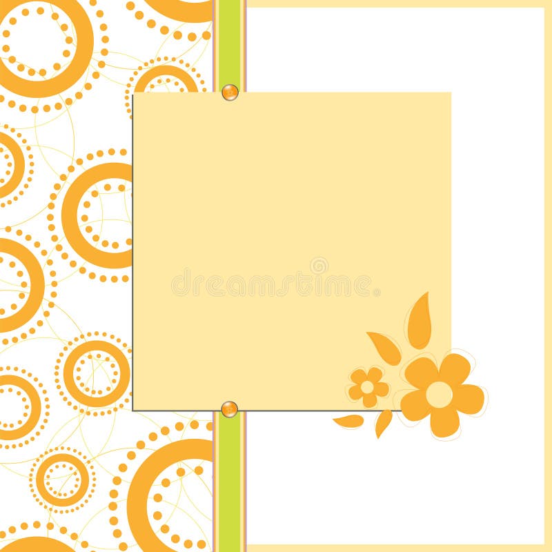 Blank Template for Greetings Card Stock Vector - Illustration of design ...