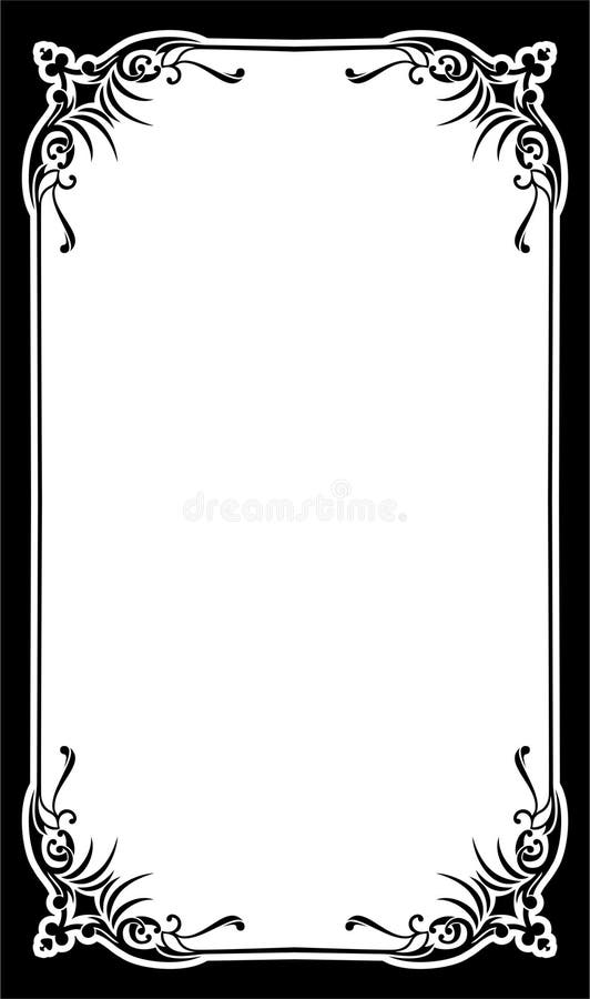 Restaurant Menu Card Frame Template Stock Vector - Illustration of ...