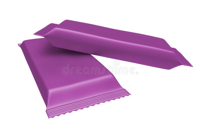 Blank Template Package for Pink Snack, Chocolate or Candy. Plastic Pack ...