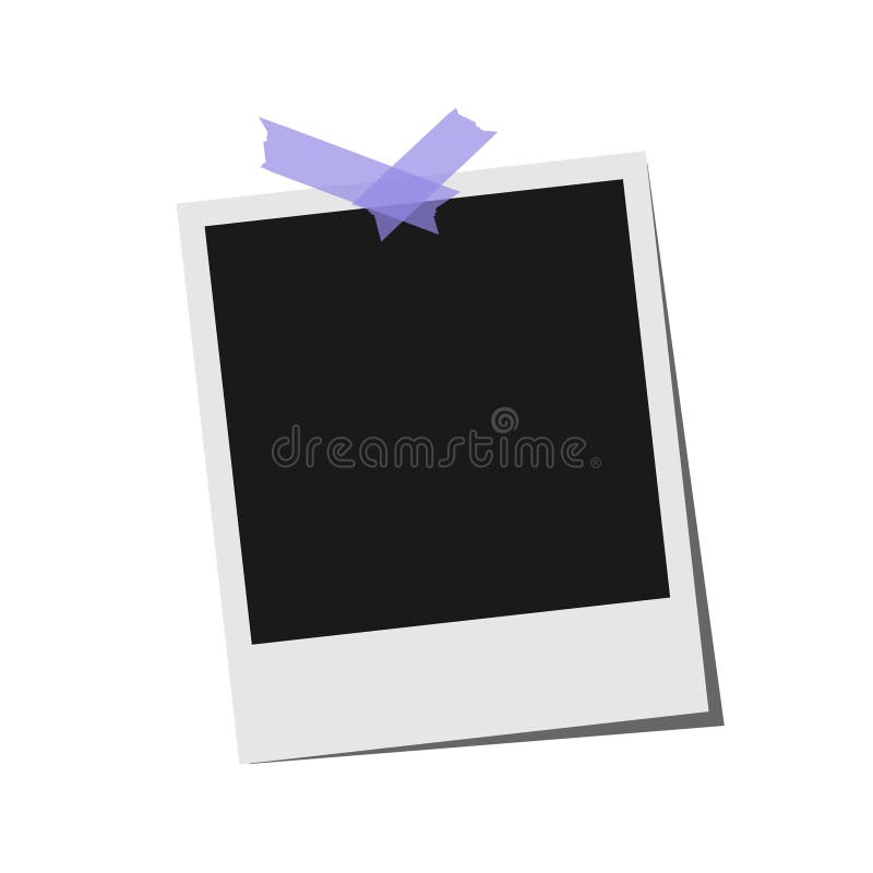 Blank Template Polaroid Photo Frame with Tape. Vector Stock Vector ...