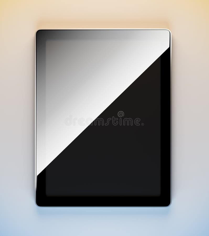 Blank template tablet pc. stock illustration. Illustration of modern ...