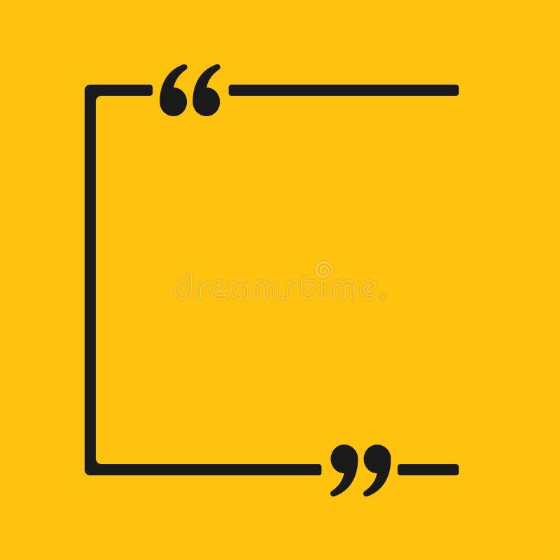 Blank Template Vector Quote. Square with Bracket Stock Vector ...