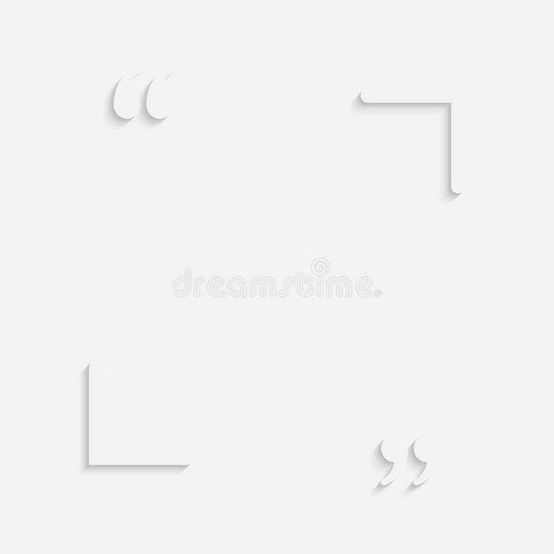 Blank Template Vector Quote. Square with Bracket. Stock Vector ...