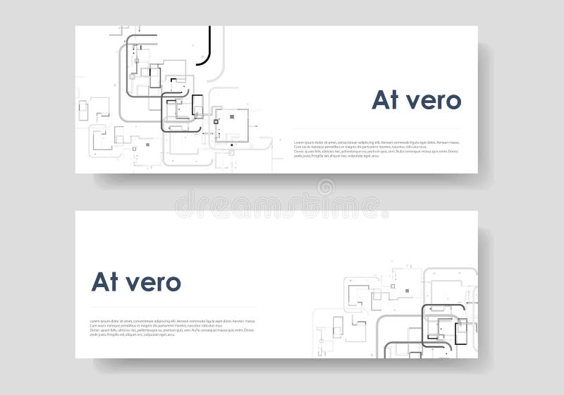 Blank Template. Web Banner Layout Stock Illustration - Illustration of ...