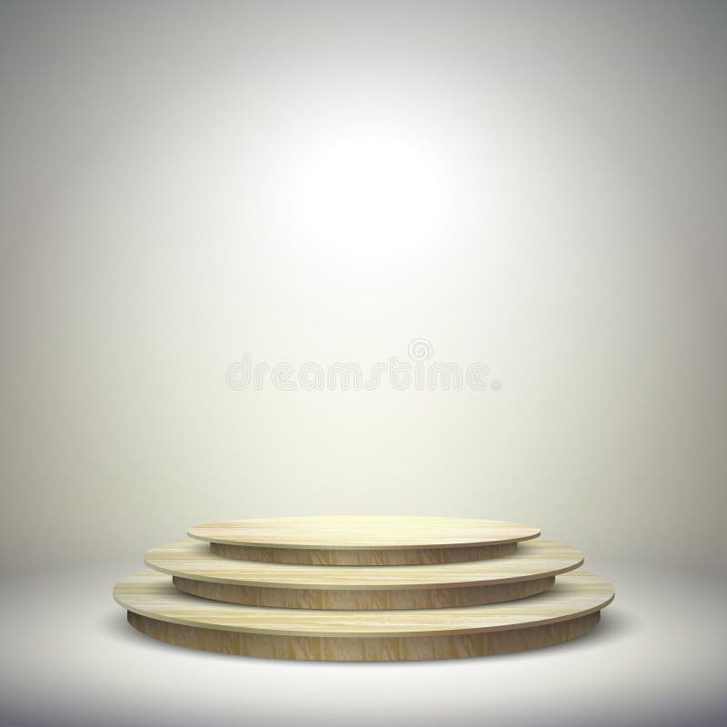 Blank Template Wooden Empty Stage Stock Vector - Illustration of ...