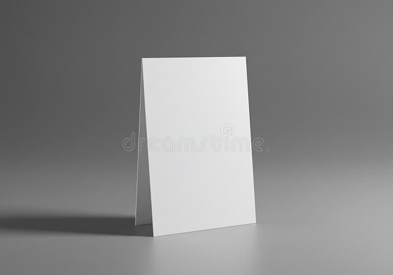 Blank Tent Card on Gray Surface for Message or Promotion Stock ...