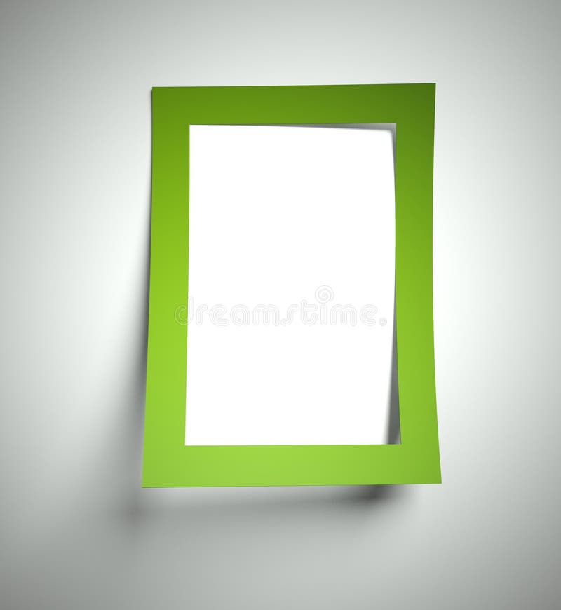 Blank Text Frame Cut Out in Paper, Copyspace Stock Illustration ...