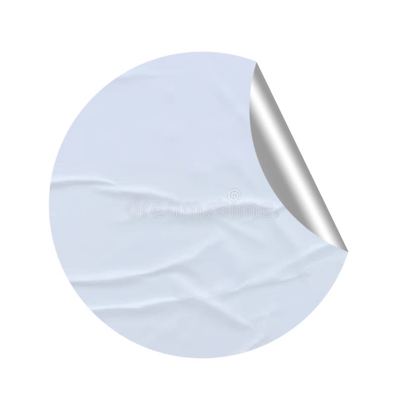 Blank Texture Sticker for Mockup Stock Image - Image of bent, fold ...