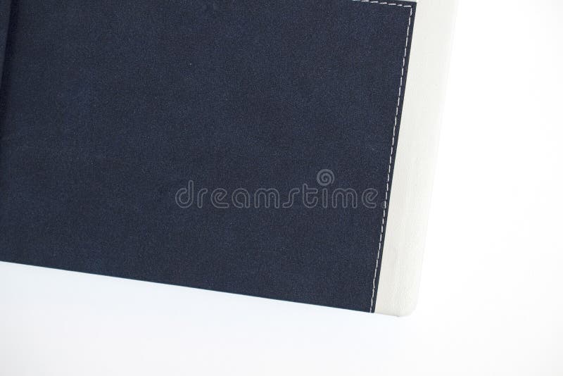 Blank Textured Diary Cover Corner with Leather Isolated on White and ...