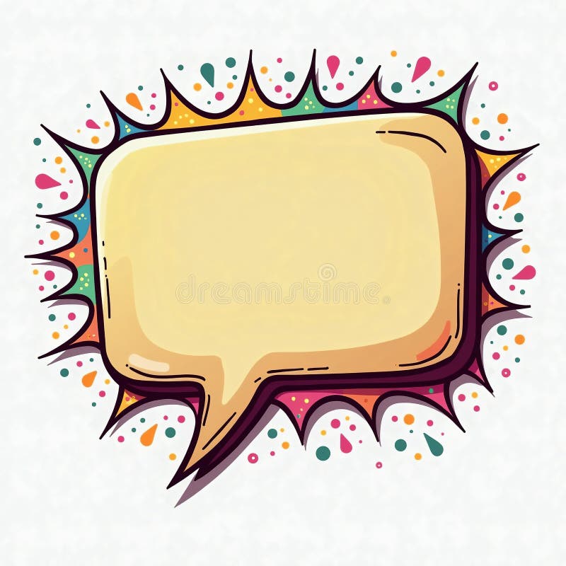 Blank Thought Speech Square Empty Bubble Explosion Isolated Cutout ...