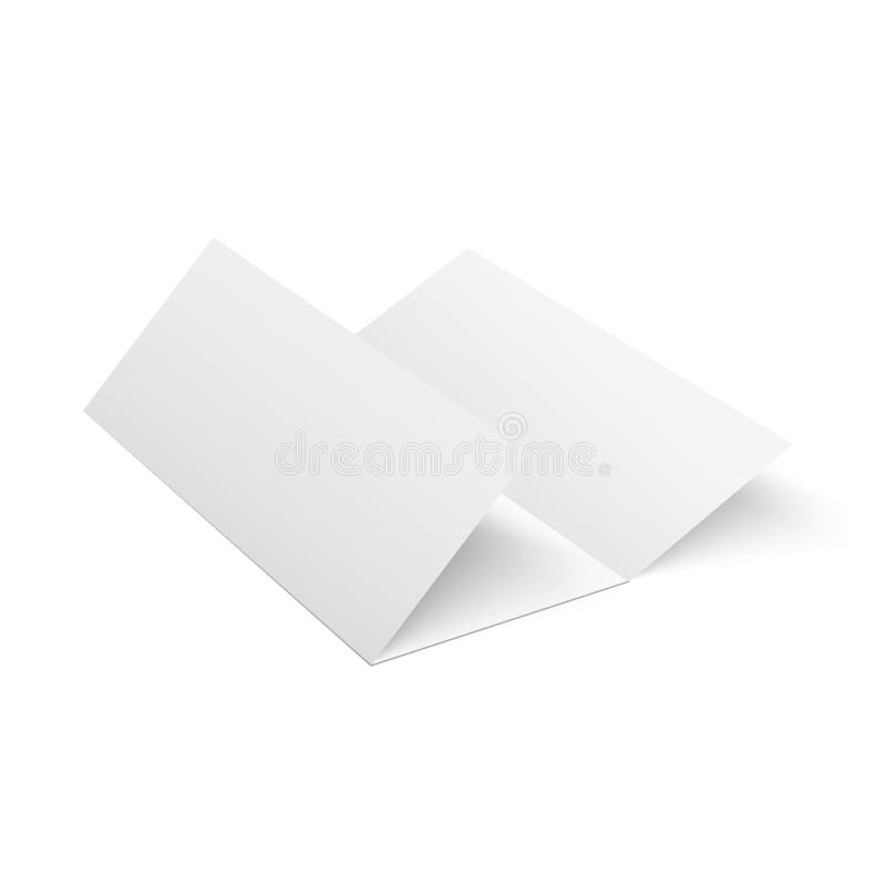 Blank Three Folded Fold Paper Leaflet, Flyer, Broadsheet. Vector ...