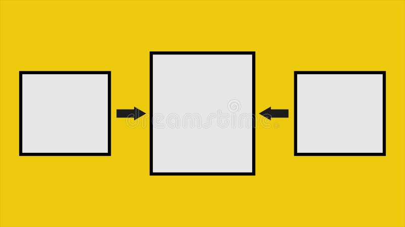 Blank Three White Rectangles on a Yellow Background Stock Video - Video ...