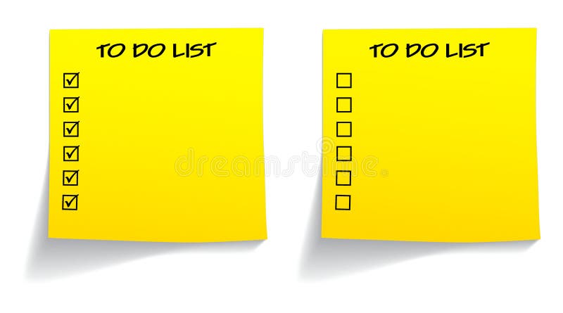 Blank Ticked Unticked To Do List Stock Vector - Illustration of ...