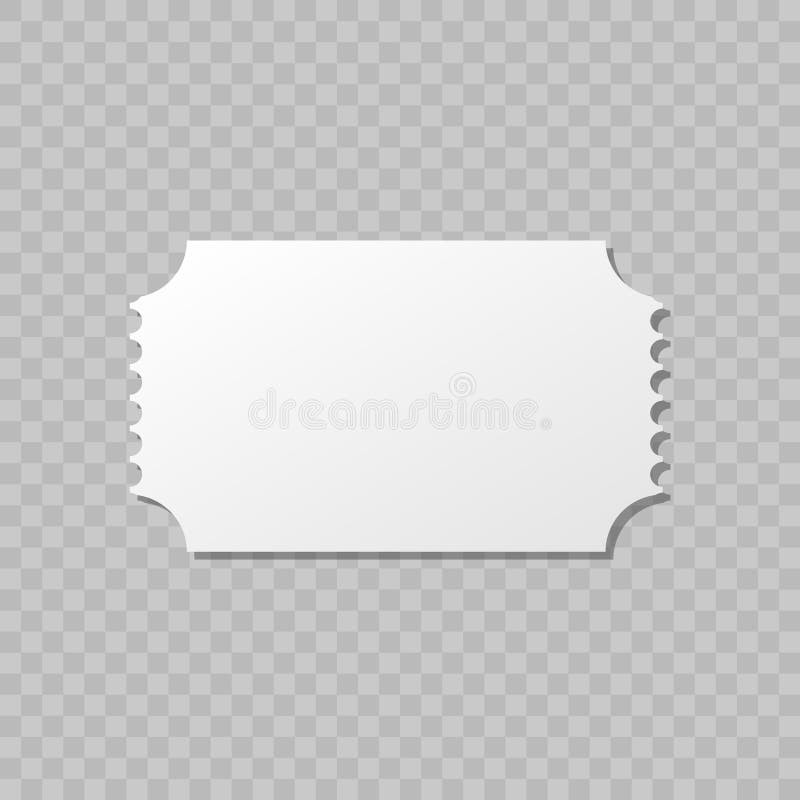Blank Ticket Mockup Template. Movie Lottery Realistic Blank Tickets ...
