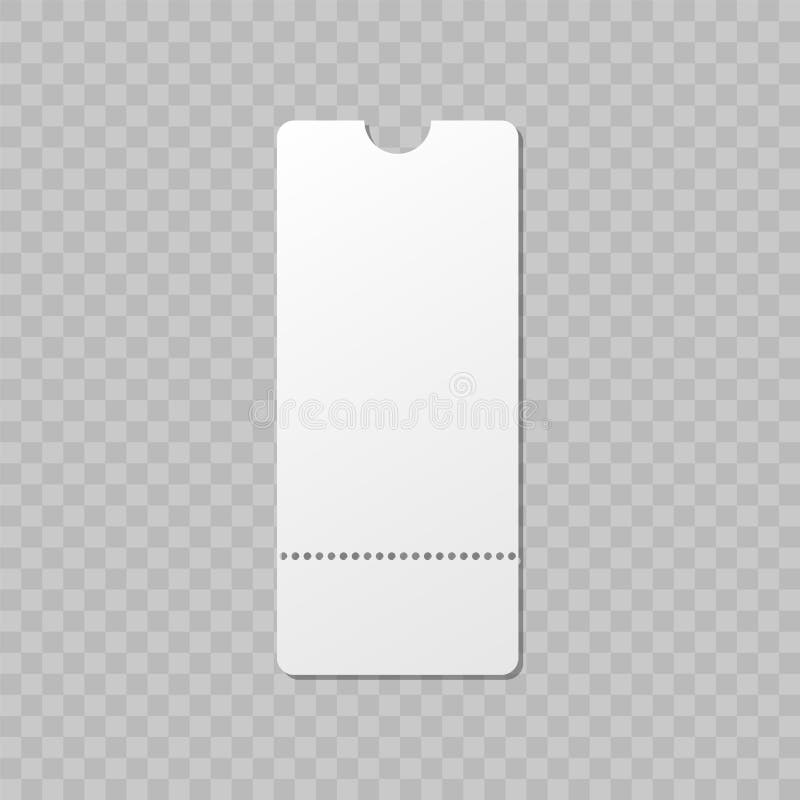 Blank Ticket Mockup Template. Movie Lottery Realistic Blank Tickets ...