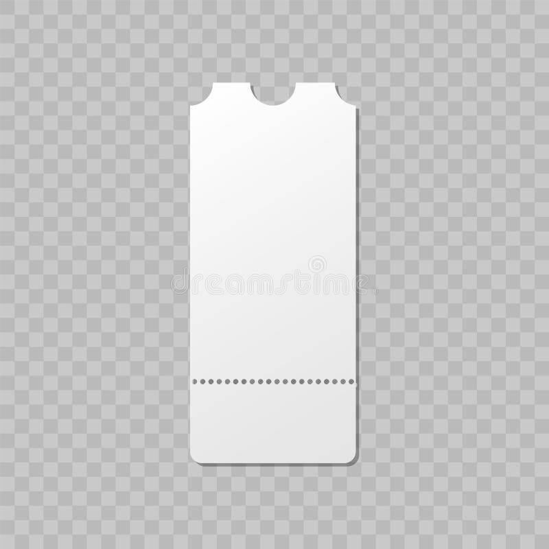 Blank Ticket Mockup Template. Movie Lottery Realistic Blank Tickets ...
