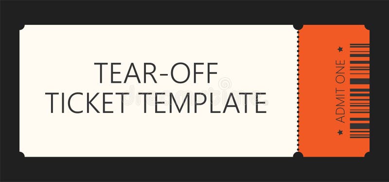 Blank ticket template stock vector. Illustration of blank - 334829105