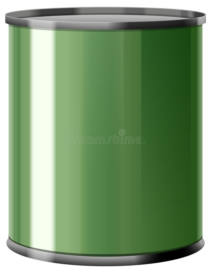 Blank Tin Can Template for Label Design Stock Vector - Illustration of ...