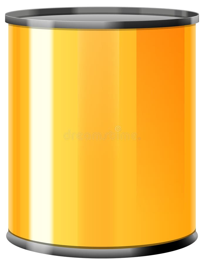 Blank Tin Can Template for Label Design Stock Vector - Illustration of ...
