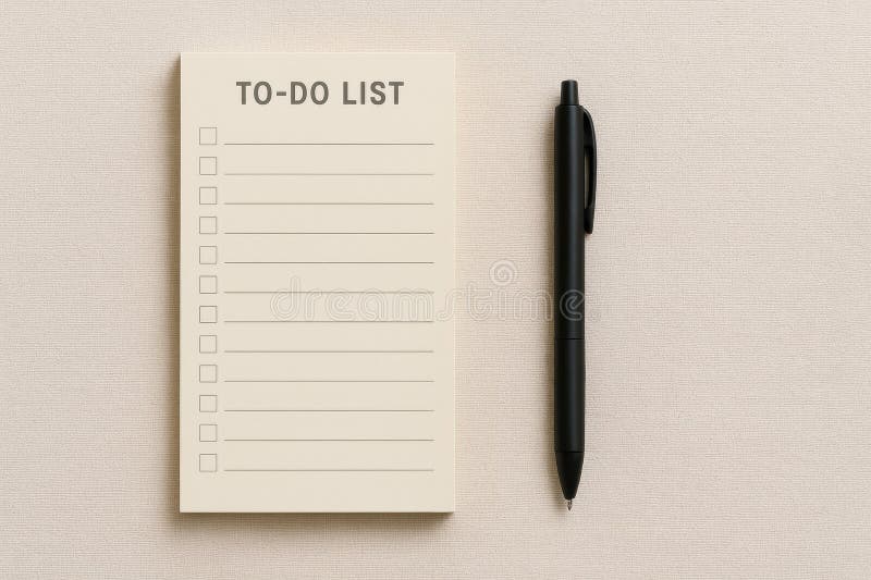 Organizing Tasks with a Blank To-Do List and Pen Ready for Planning ...