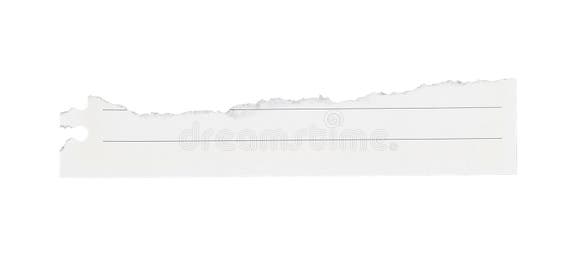 Blank Torn Note Paper with Lines Isolated on White Background Stock ...